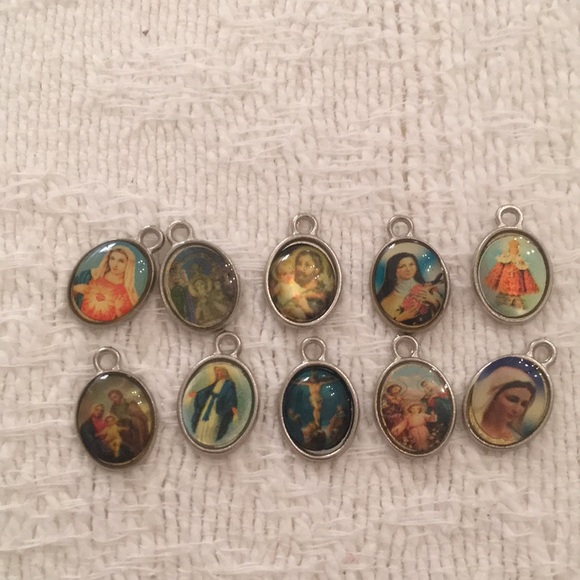 Vintage | Jewelry | Ten Assorted Tiny Christian Charms As Shown | Poshmark